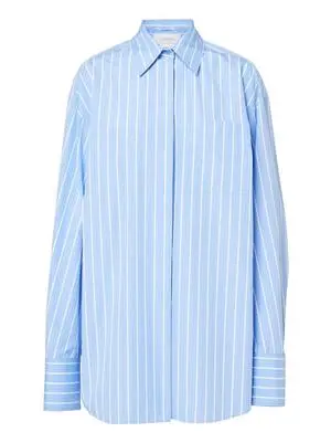Sportmax Firma Striped Cotton Shirt Dress - Multicoloured