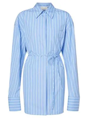 Sportmax Firma Striped Cotton Shirt Dress - Multicoloured