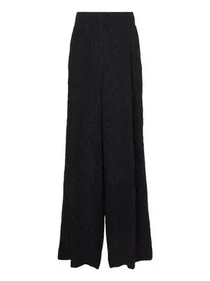 Dries Van Noten High-rise Wide-leg Pants - Black