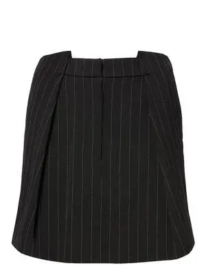 Sportmax Ragno Pinstripe Mini Skirt - Black
