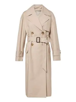 Max Mara Cotton-blend Twill Trench Coat - Brown