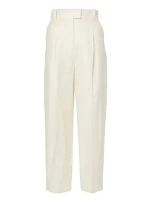 Max Mara Efedra High-rise Straight Pants - White