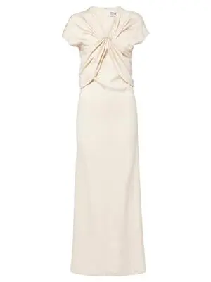 Tove Tova Gathered Crêpe Maxi Dress - White