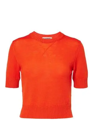 JIL SANDER Virgin Wool Top - Red