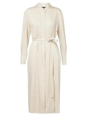 JOSEPH Rosan Belted Midi Dress - Beige