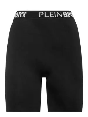 PLEIN SPORT Logo-waistband Cycling Shorts - Black