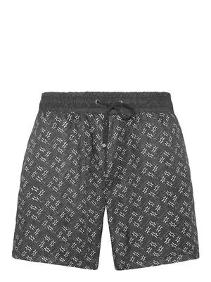 BILLIONAIRE Monogram-print Swim Shorts - Black