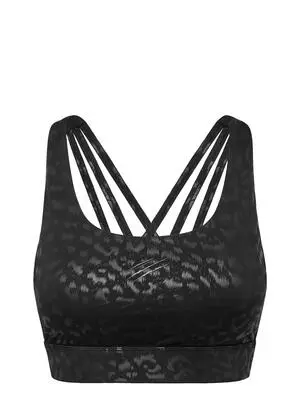 PLEIN SPORT Leopard-print Sports Bra - Black