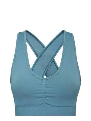 PLEIN SPORT Seamless Wide-straps Sports Bra - Blue