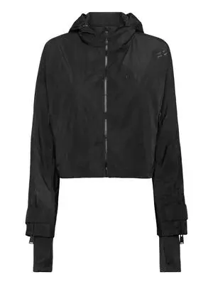 PLEIN SPORT Scratch-print Hooded Jacket - Black