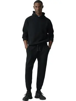 Theory Drawstring Jogger In Fine Bilen Black