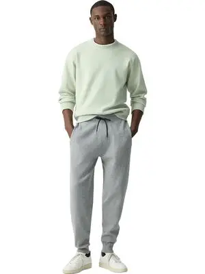 Theory Drawstring Jogger In Fine Bilen Melange Grey