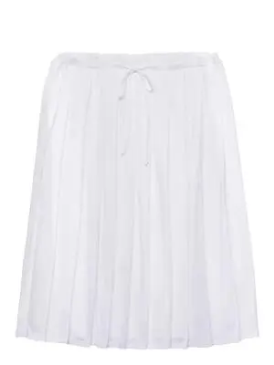 Prada Pleated Midi Skirt - White