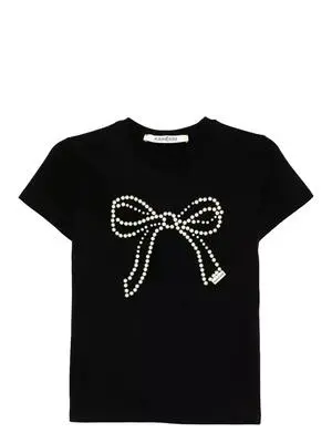 KIMHEKIM Pearl-embellished T-shirt - Black
