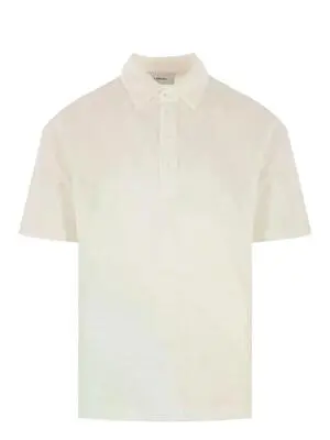 LARDINI Linen Polo Shirt - White