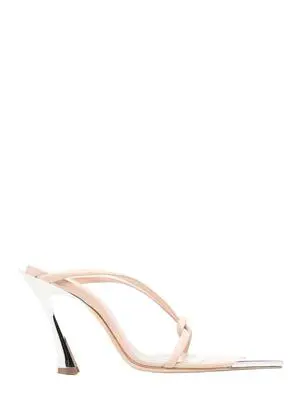 MUGLER 105mm Knotted Fang Sandals - Neutrals