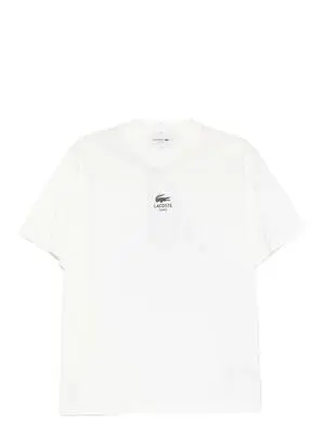 Lacoste Signature-print T-shirt - White