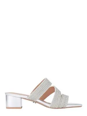 Carvela Jewel-embellished Rope-effect Woven Mules - Silver