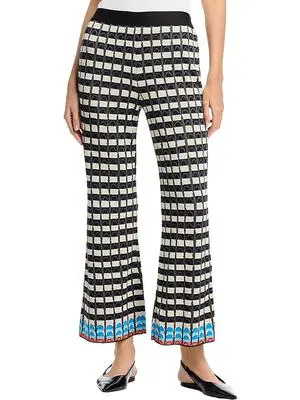 ALDO MARTINS Plaid Knit Pants Black/ White