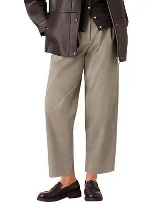 Whistles Bethany Barrel Leg Trousers - Taupe