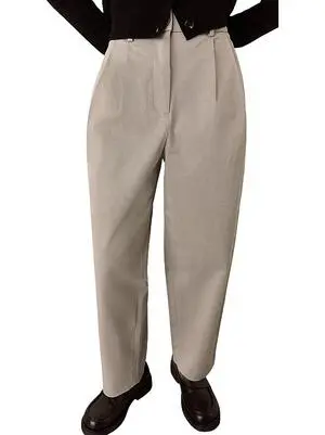 Whistles Petites Bethany Barrel Leg Trousers - Taupe