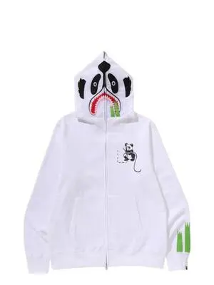 A BATHING APE Panda Full Zip Hoodie - White