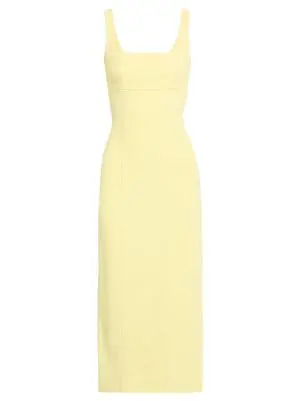Another Tomorrow Tie-back Cady Midi Dress - Pastel Yellow