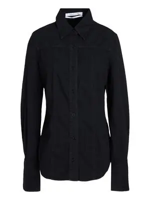Another Tomorrow Cotton-chambray Shirt - Black
