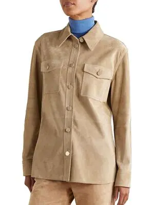 Gabriela Hearst Gabriela Hearst Irene Suede Shirt Camel