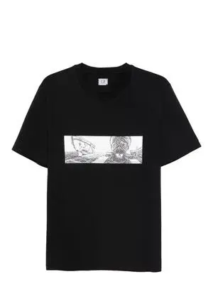 C.P. COMPANY Illustration-print T-shirt - Black