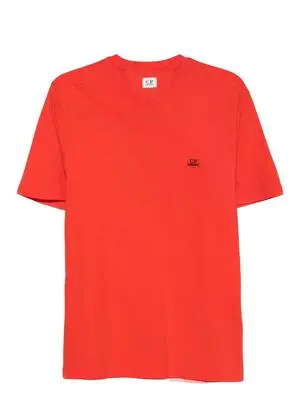 C.P. COMPANY Logo-embroidered T-shirt - Red
