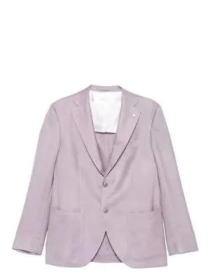 LUIGI BIANCHI MANTOVA Single-breasted Blazer - Purple