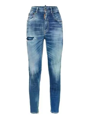Dsquared2 Logo Patch Jeans - Blue