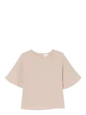 P.a.r.o.s.h Draped-sleeve Blouse - Neutrals