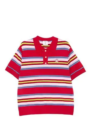 Casablanca Striped Polo Shirt - Red