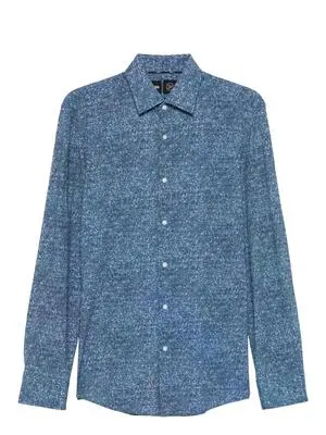 BOSS Mélange-effect Shirt - Blue