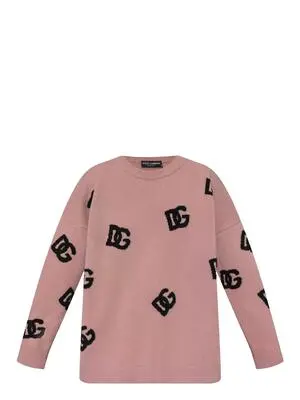 Dolce & Gabbana Logo-intarsia Sweater - Pink