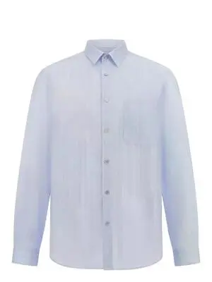 Boggi Milano Striped Cotton Shirt - Blue