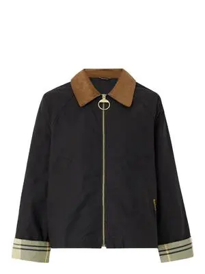 Barbour Cropped Cotton-canvas Jacket - Black