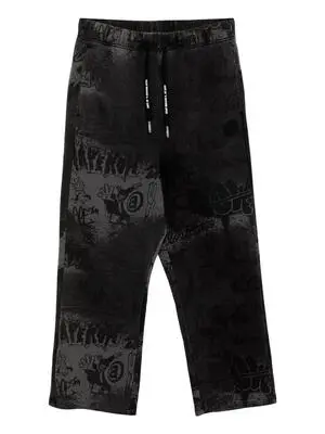 AAPE BY *A BATHING APE® Graffiti-print Track Pants - Black