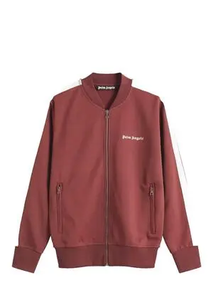 Palm Angels Logo Bomber Track Jacket - Burgundy