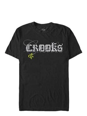 CROOKS & CASTLES Overlay Dark Logo Short Sleeve Graphic T-shirt Black