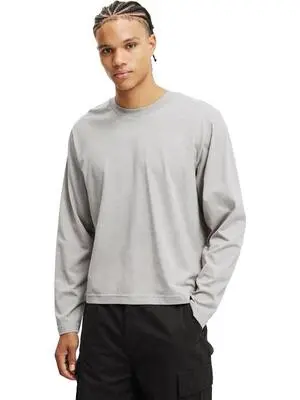 COTTON ON Cropped Fit Long Sleeve - Overcast Grey