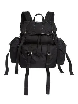 MAISON MARGIELA Extra-large Nylon And Leather Backpack - Black