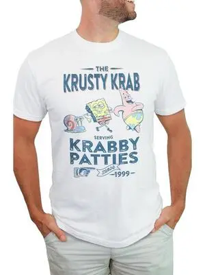 SPONGEBOB SQUAREPANTS The Krusty Krab Since 1999 Graphic T-shirt - White