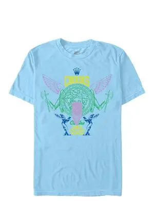 CROOKS & CASTLES Abstract Medusa Logo Short Sleeve Graphic T-shirt - Light Blue