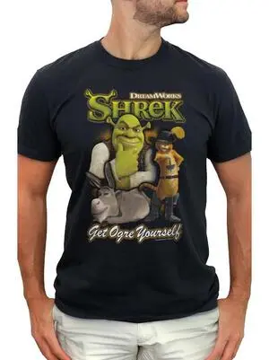 SHREK Get Ogre Yourself Graphic T-shirt - Black