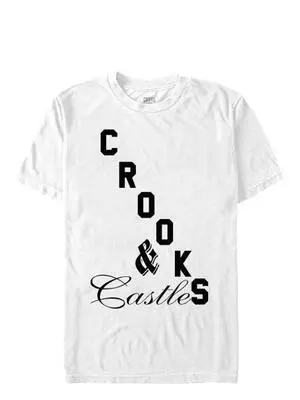 CROOKS & CASTLES Big Bold Logo Graphic T-shirt - White