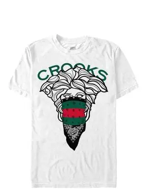 CROOKS & CASTLES Medusa Big Face Graphic T-shirt - White