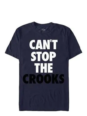 CROOKS & CASTLES Can't Stop The Crooks Black Graphic T-shirt - Navy Blue